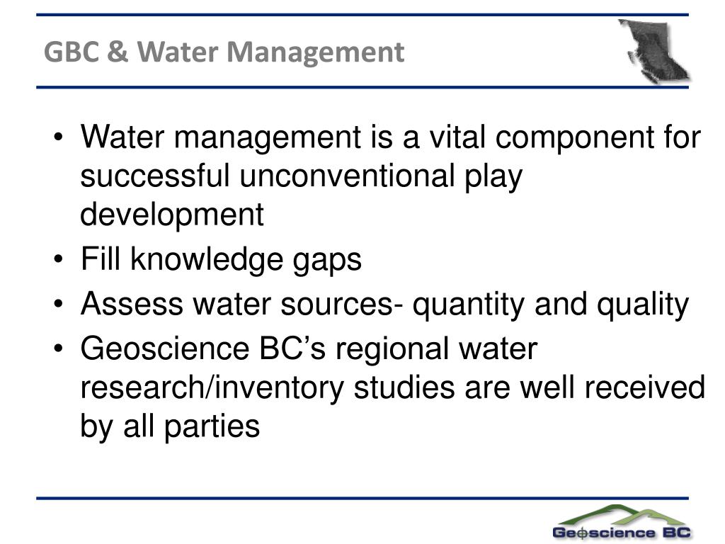 PPT - Water Monitoring Data for Northeast BC Shale Gas Industry ...