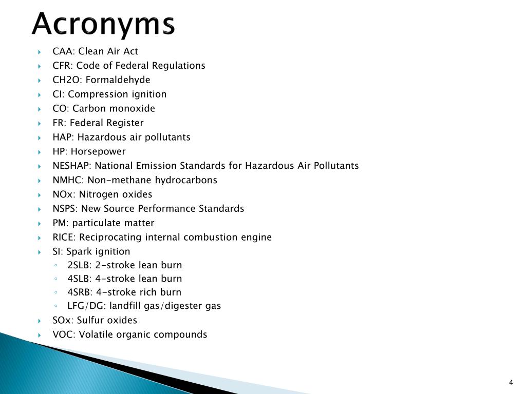 PPT - EPA's Air Quality Regulations for Stationary Reciprocating ...