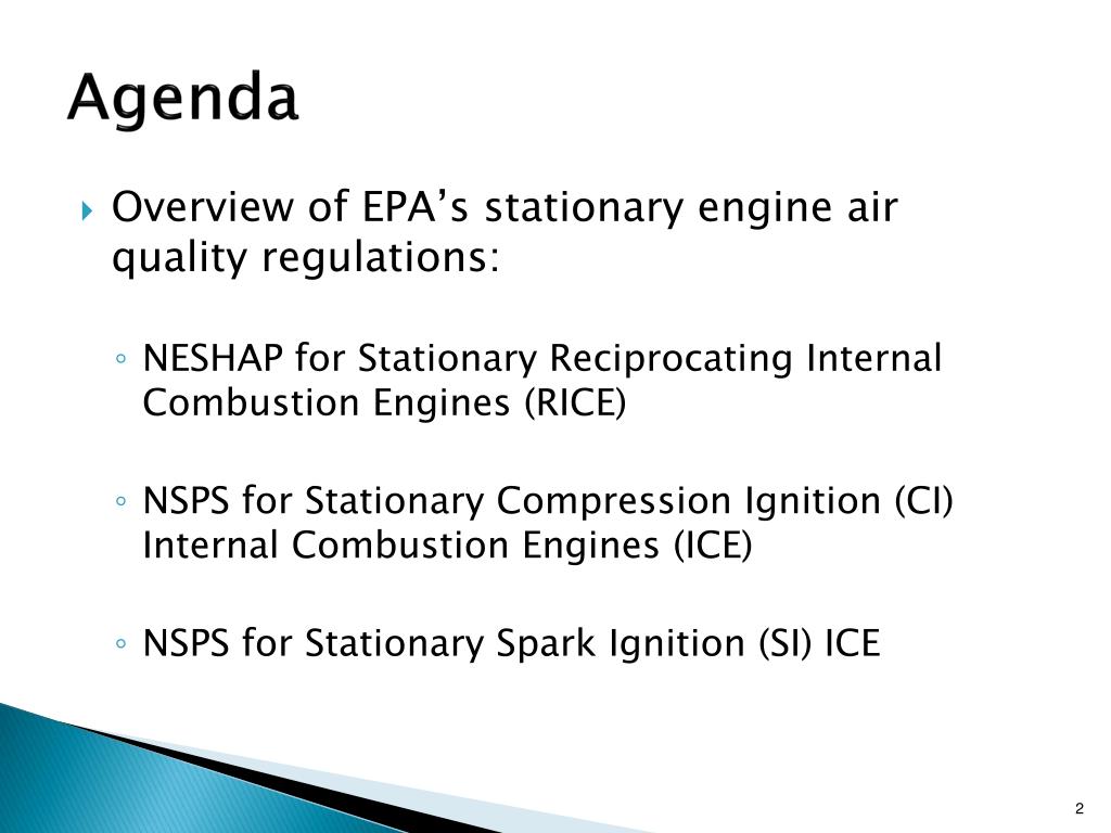 PPT - EPA's Air Quality Regulations for Stationary Reciprocating ...
