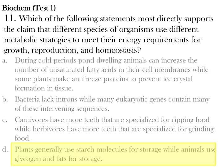 PPT - Biochem (Test 1) PowerPoint Presentation, free download - ID:1538607