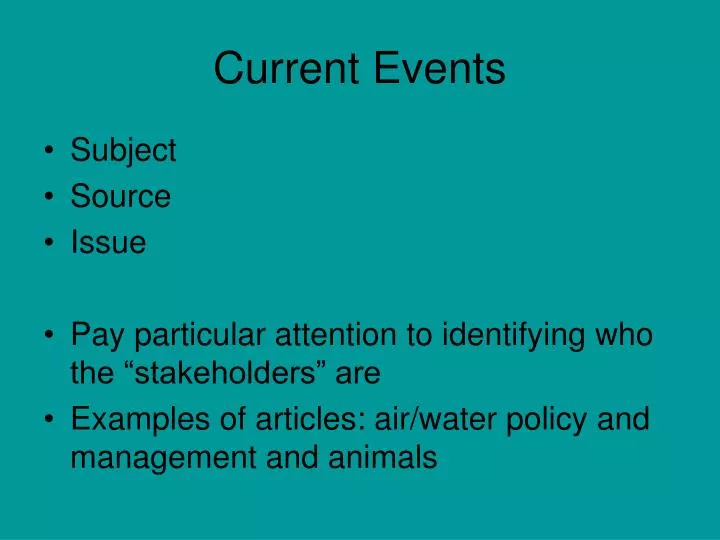 PPT - Current Events PowerPoint Presentation, free download - ID:1539282