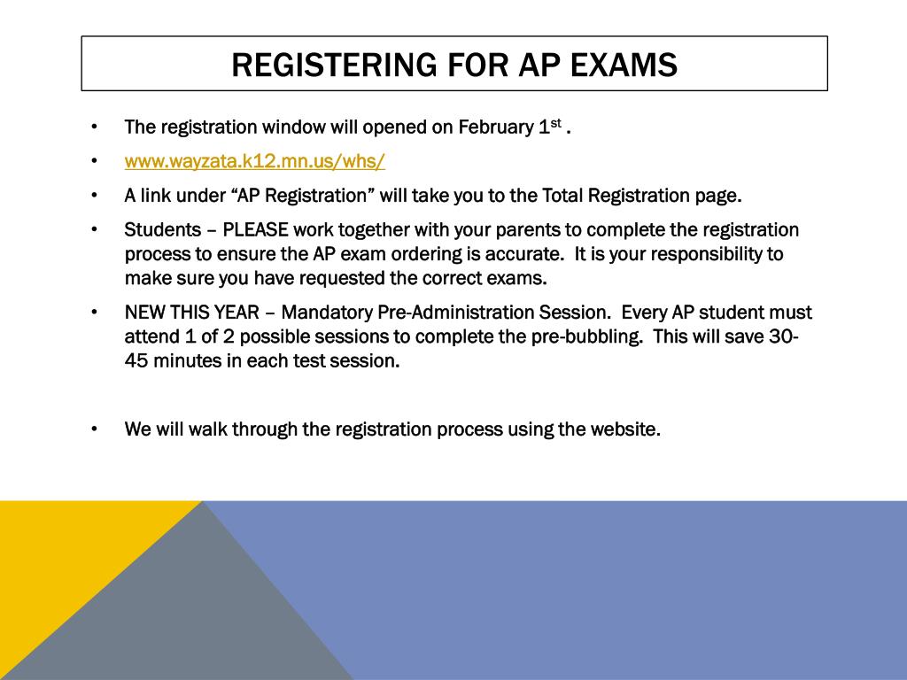 PPT - AP Exam Registration information PowerPoint Presentation, free ...