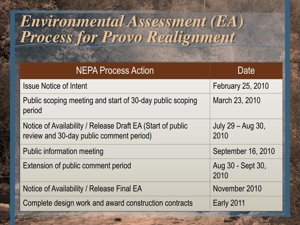 PPT - Environmental Assessment Public Information Meeting – September ...