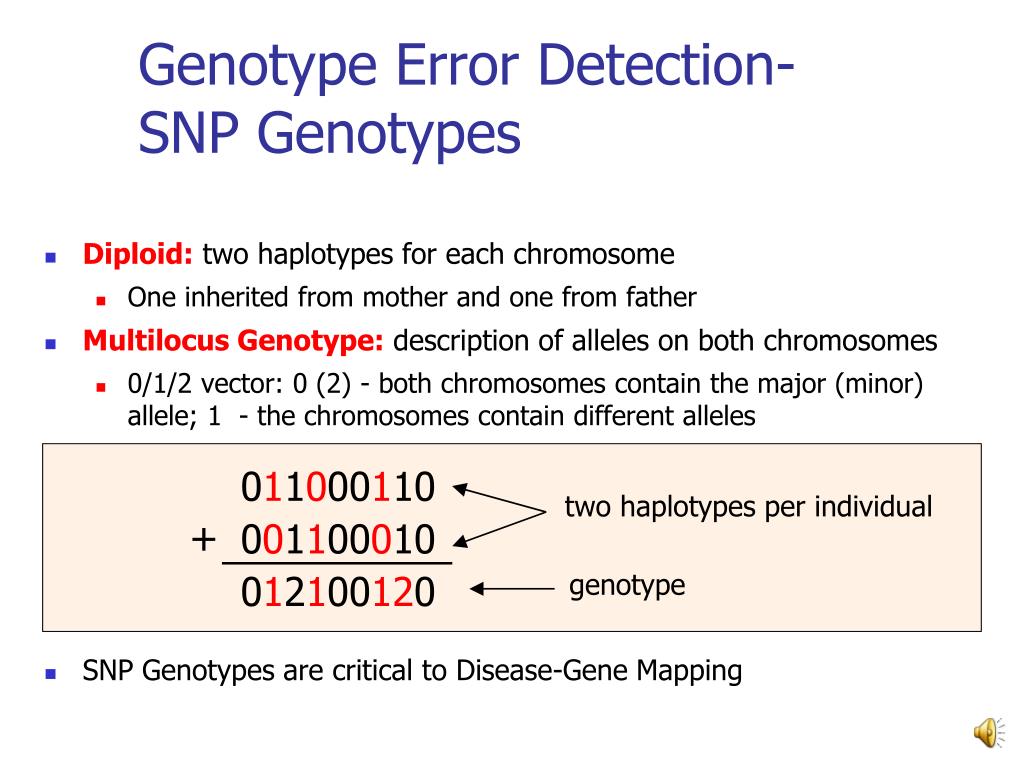 Ppt Efficient Algorithms For Snp Genotype Data Analysis Using Hidden Markov Models Of