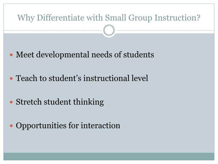 PPT - Small Group Differentiated Instruction PowerPoint Presentation ...