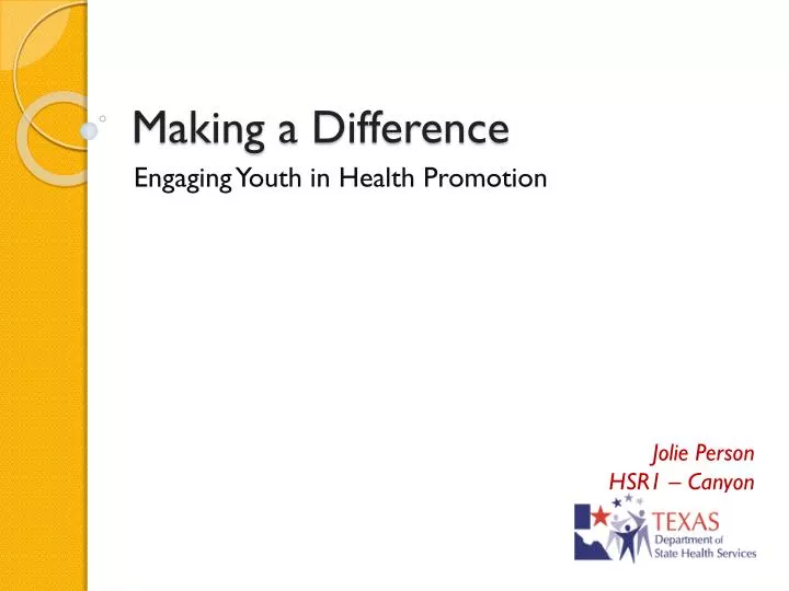 PPT - Making a Difference PowerPoint Presentation, free download - ID:1539889