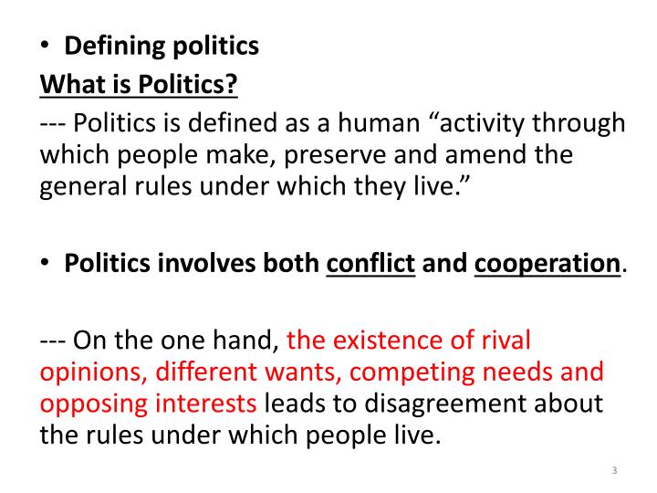 PPT - CHAPTER ONE What is Politics PowerPoint Presentation - ID:1539904