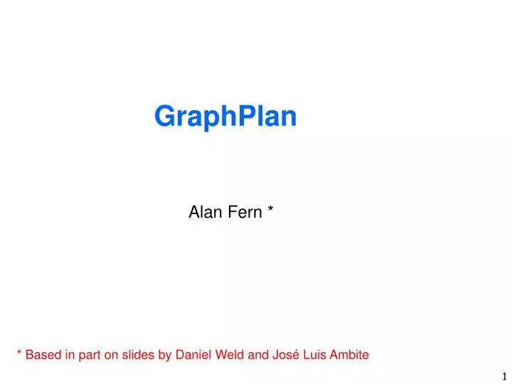 PPT - GraphPlan PowerPoint Presentation, free download - ID:1540031