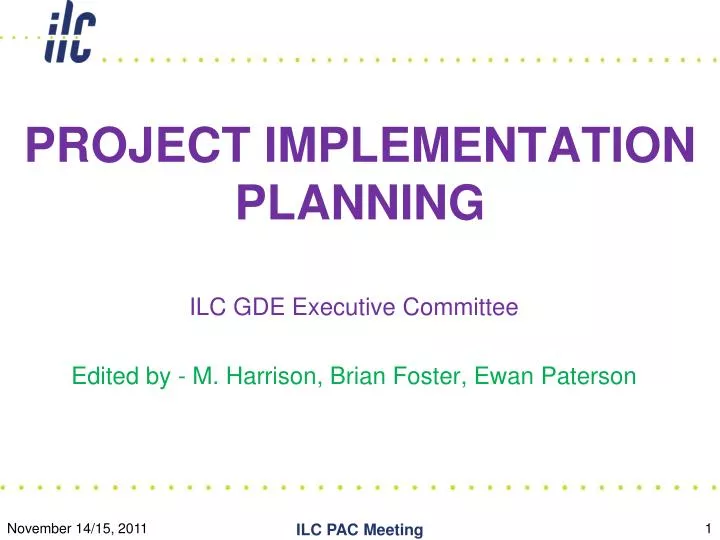 PPT - PROJECT IMPLEMENTATION PLANNING PowerPoint Presentation, free ...