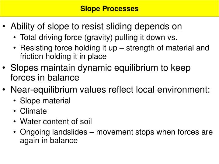 PPT - Natural Hazards and Disasters Chapter 8 Landslides and Other ...