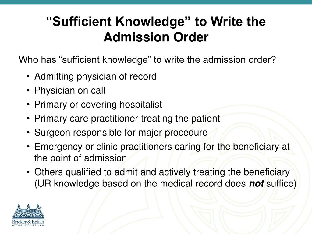 PPT - Medicare Inpatient Admission Standards: Two Midnight and ...