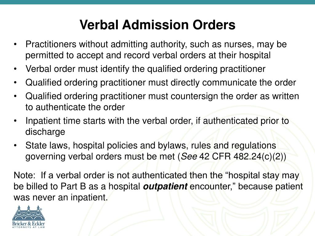 PPT - Medicare Inpatient Admission Standards: Two Midnight and ...
