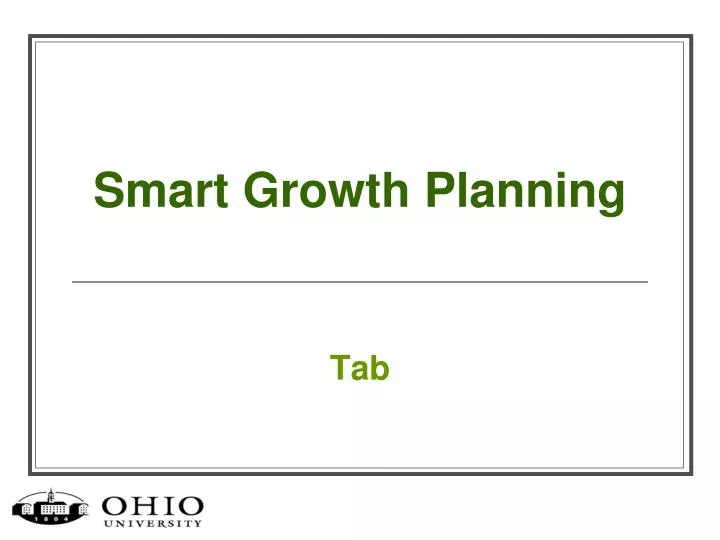 PPT - Smart Growth Planning PowerPoint Presentation, free download - ID ...