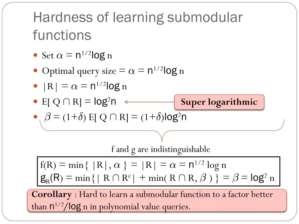 Ppt Approximability Of Combinatorial Optimization Problems With Submodular Cost Functions