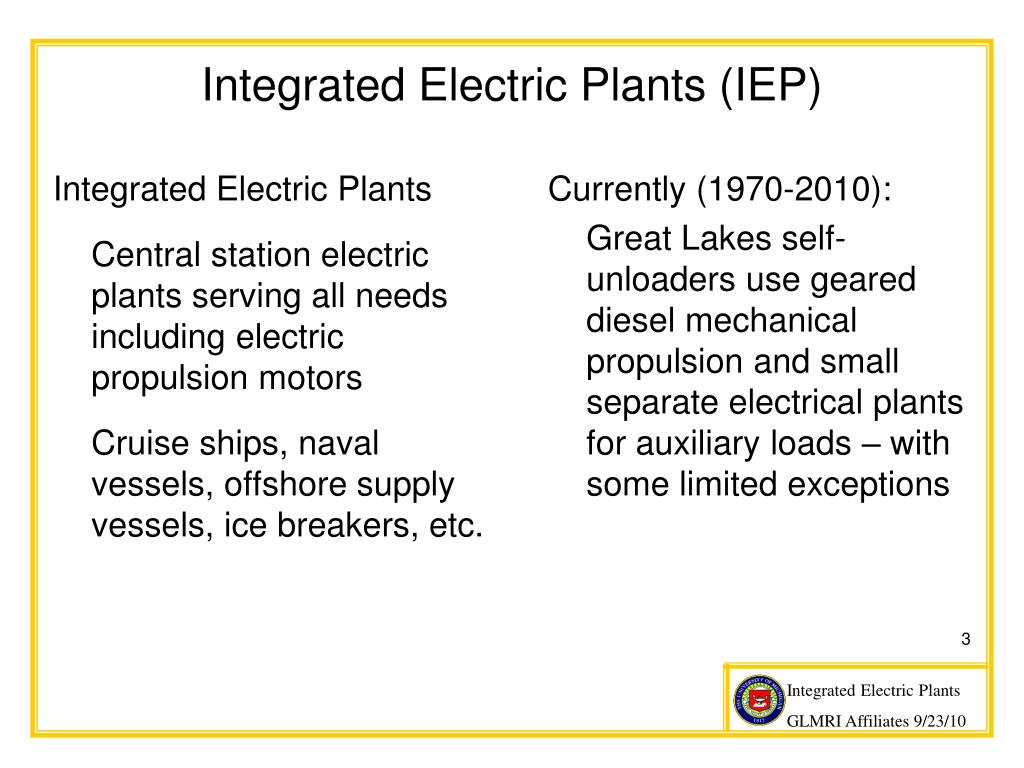 PPT - Evaluation of Integrated Electric Plants for Great Lakes Self ...