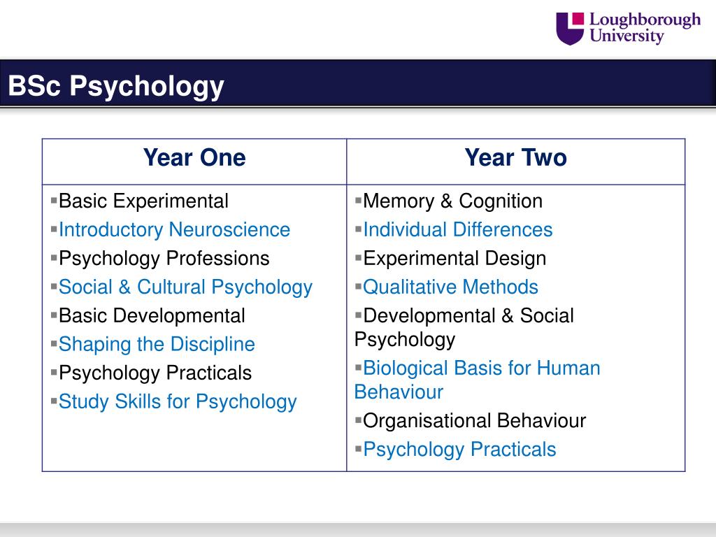 PPT - BSc Psychology : School of Sports, Exercise & Health PowerPoint ...