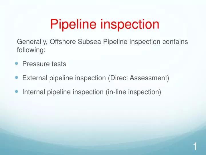 PPT - Pipeline inspection PowerPoint Presentation, free download - ID ...