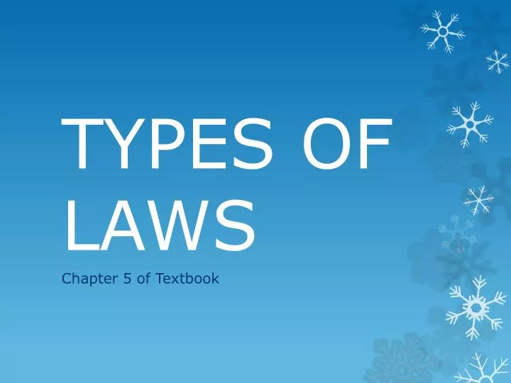PPT - TYPES OF LAWS PowerPoint Presentation, free download - ID:1542210