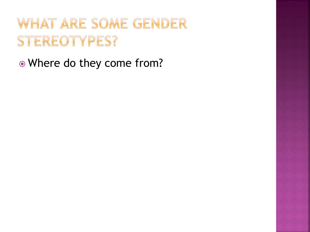 PPT - Gender identity, gender role identity and gender stereotyping ...