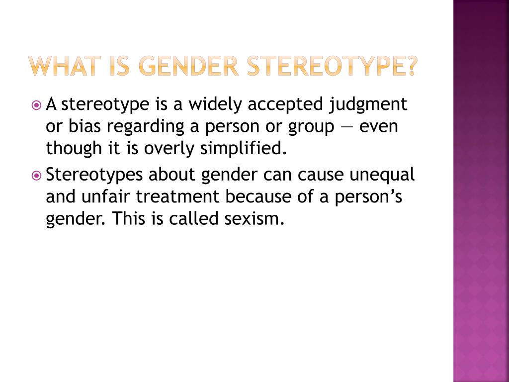 PPT - Gender identity, gender role identity and gender stereotyping ...