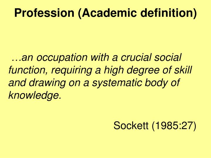 PPT - Conceptions of Professionalism and Professionality PowerPoint ...