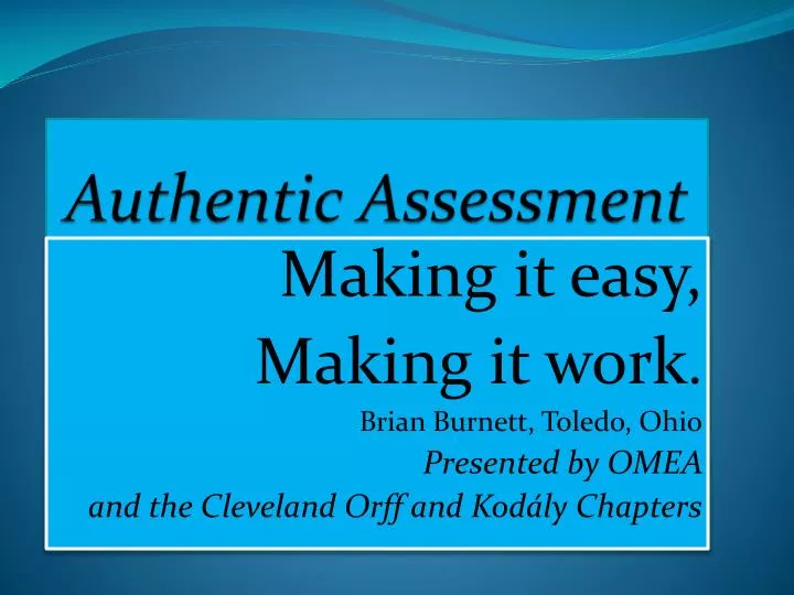 PPT - Authentic Assessment PowerPoint Presentation, free download - ID ...