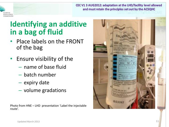 PPT - Labelling of injectable medicines, fluids and lines PowerPoint ...