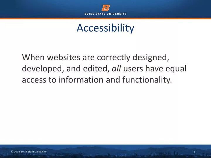 PPT - Accessibility PowerPoint Presentation, free download - ID:1544169