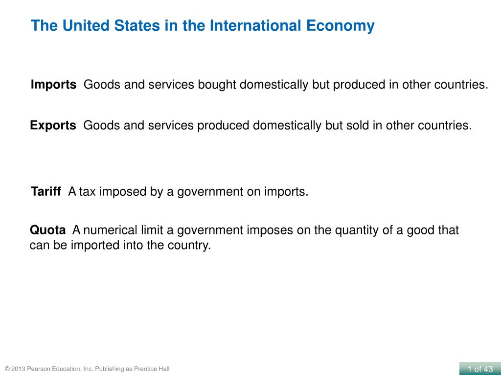 PPT - The United States in the International Economy PowerPoint ...