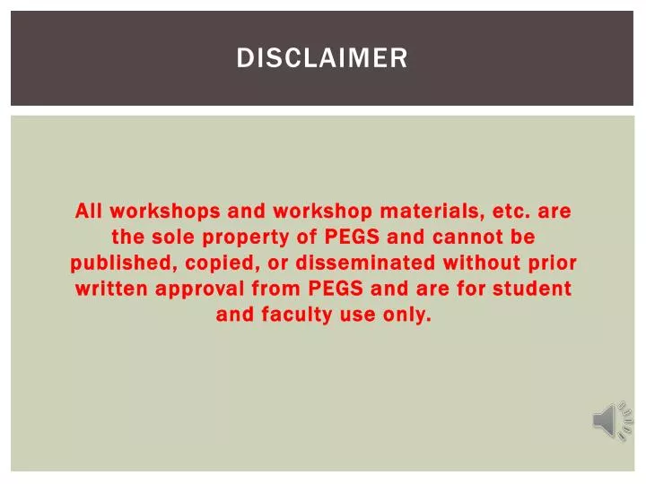 PPT - Disclaimer PowerPoint Presentation, free download - ID:1544215