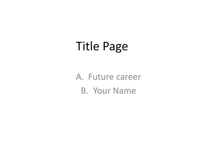 PPT - Title Page PowerPoint Presentation, free download - ID:1544227