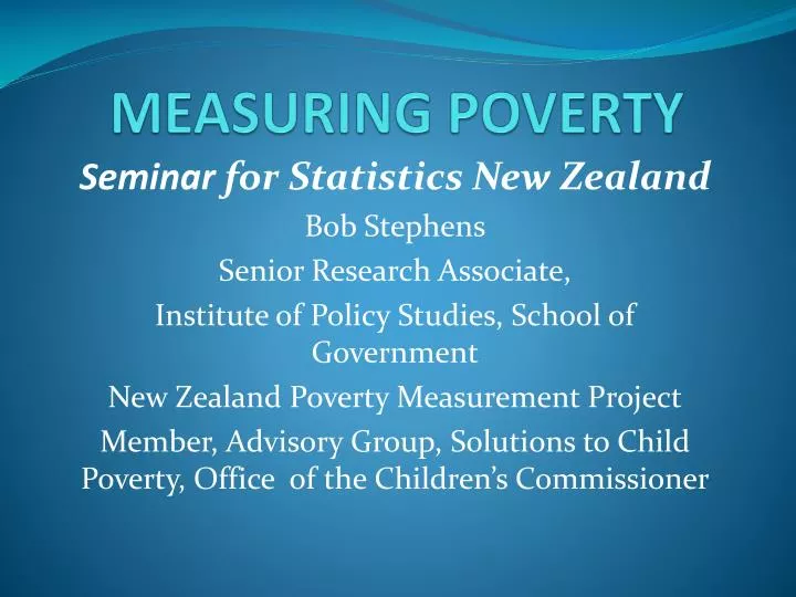 PPT - MEASURING POVERTY PowerPoint Presentation, free download - ID:1544618