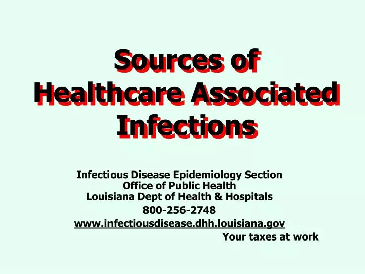 PPT - Sources of Healthcare Associated Infections PowerPoint ... PPT - Sources of Healthcare Associated Infections PowerPoint ...