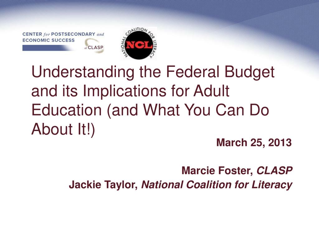 PPT - Understanding the Federal Budget and its Implications for Adult ...