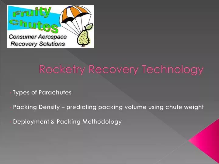 PPT - Rocketry Recovery Technology PowerPoint Presentation, free ...