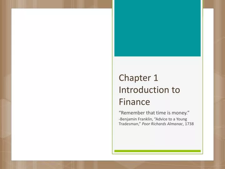 PPT - Chapter 1 Introduction to Finance PowerPoint Presentation, free ...