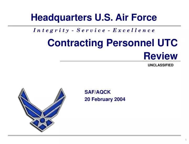 PPT - Contracting Personnel UTC Review PowerPoint Presentation, free ...