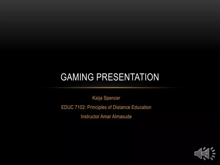 PPT - Gaming Presentation PowerPoint Presentation, free download - ID ...