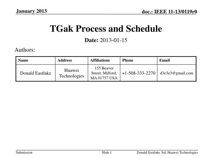 PPT - TGak Process and Schedule PowerPoint Presentation, free download ...