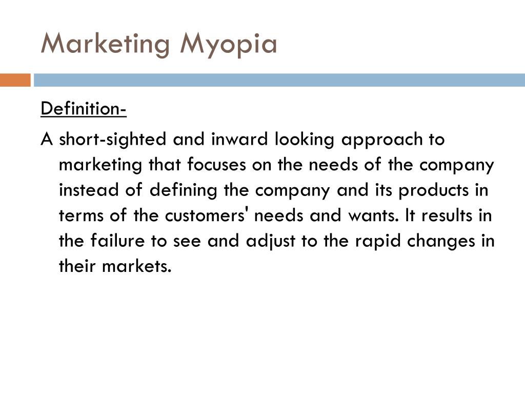 PPT - Analysis of Harvard Business Review Article “Marketing Myopia ...