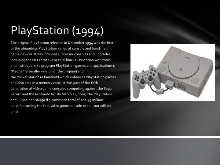 PPT - The History of the PlayStation PowerPoint Presentation - ID:1547575