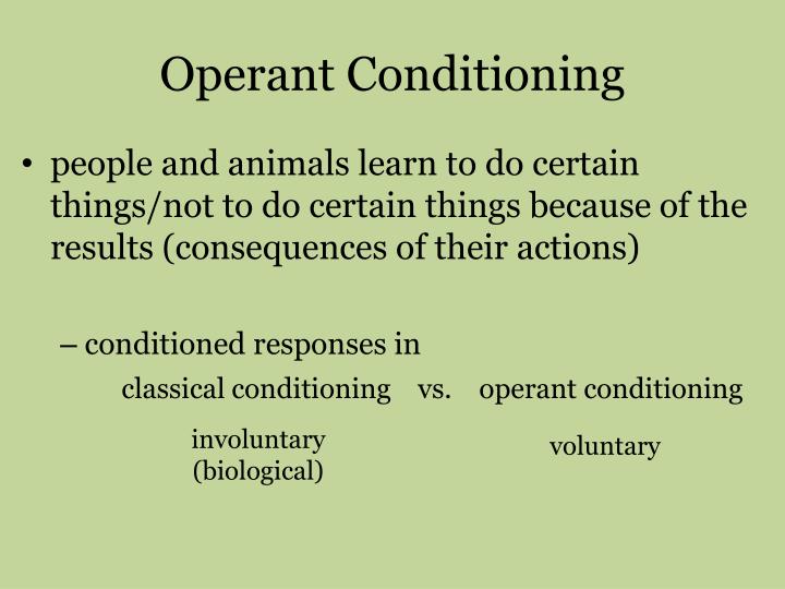 Differences Between Classical Vs Operant Conditioning