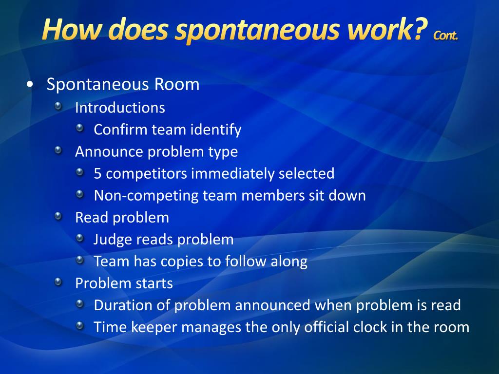 PPT - MICHIGAN ODYSSEY OF THE MIND SPONTANEOUS TRAINING PowerPoint ...