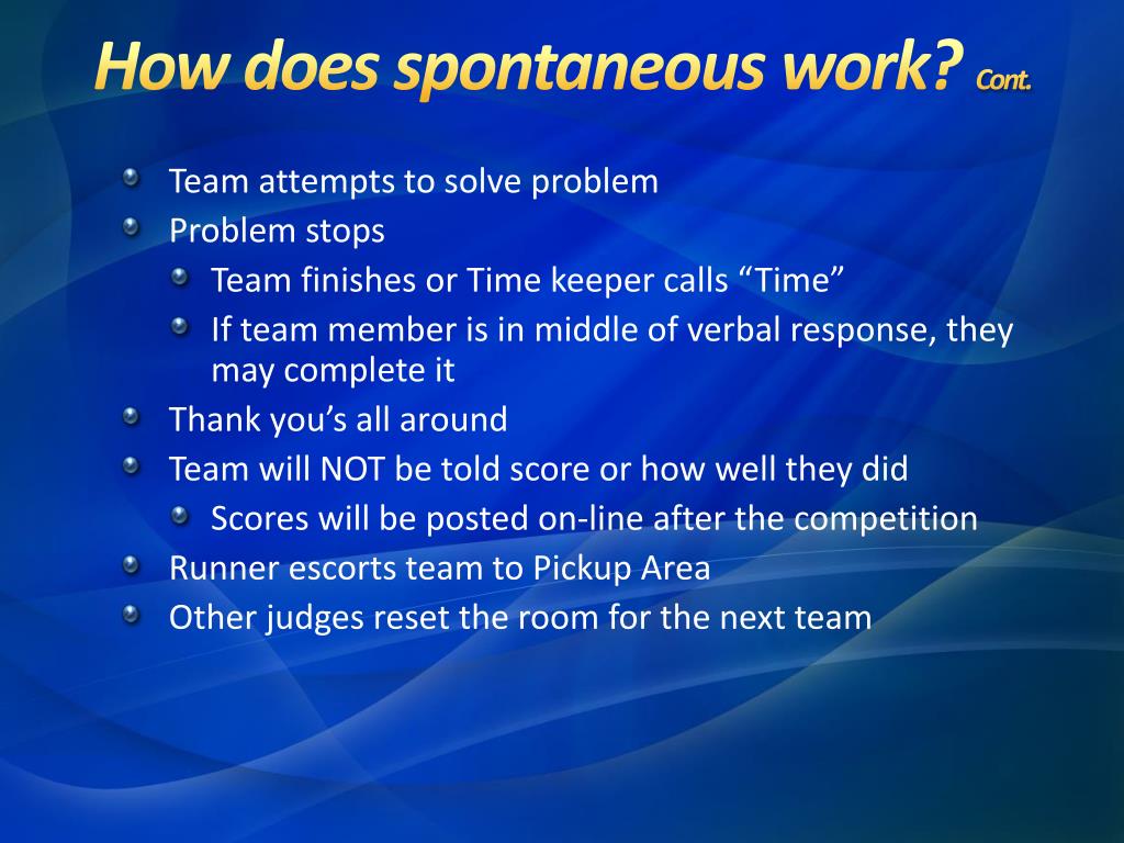 PPT - MICHIGAN ODYSSEY OF THE MIND SPONTANEOUS TRAINING PowerPoint ...