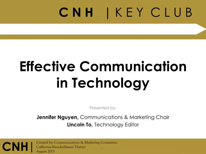 PPT - Effective Communication in Technology PowerPoint Presentation ...