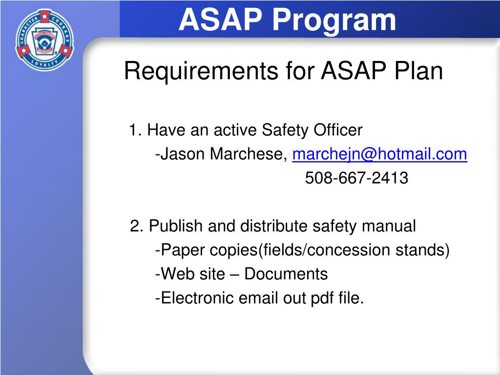 PPT - Northborough Baseball & Softball ASAP - A Safety Awareness ...