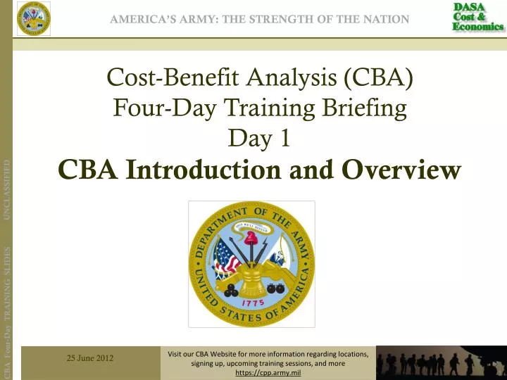 PPT - Cost-Benefit Analysis (CBA) Four-Day Training Briefing Day 1 CBA ...
