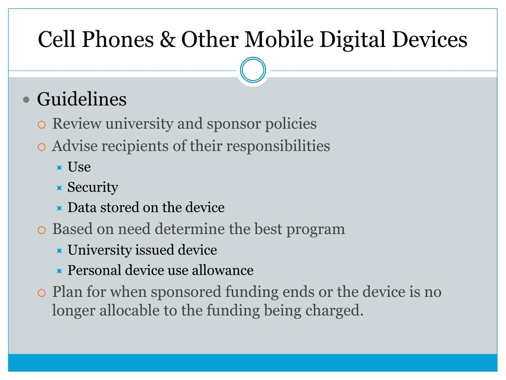 PPT - Fiscal Compliance Corner Cell Phones & Other Mobile Digital ...