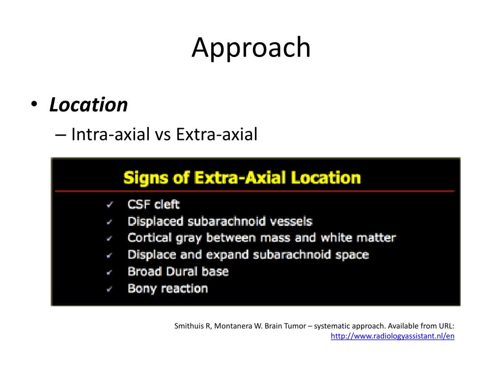 PPT - Diagnostic Imaging Approach to a Supratentorial SOL in an Adult ...