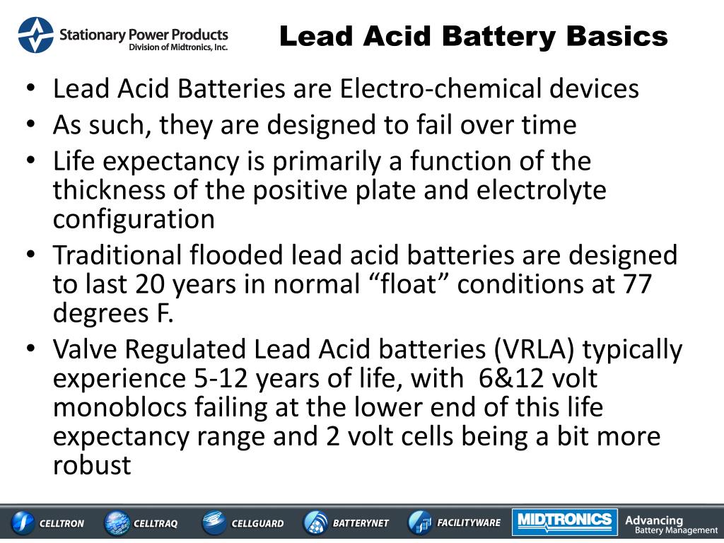 PPT - Maintenance & Safety of Stationary Lead Acid Batteries UTC ...